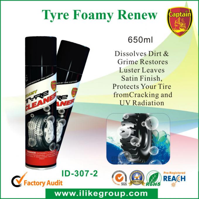 Effectively Car Care Products / Tyre Foam Spray For Glazing And Protection